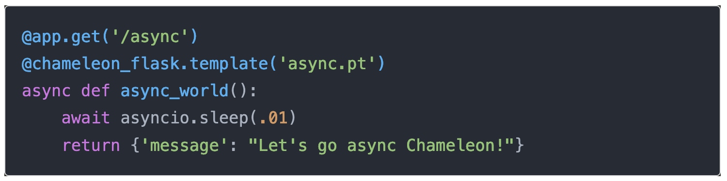 Introducing chameleon-flask package • Michael Kennedy's Thoughts on ...